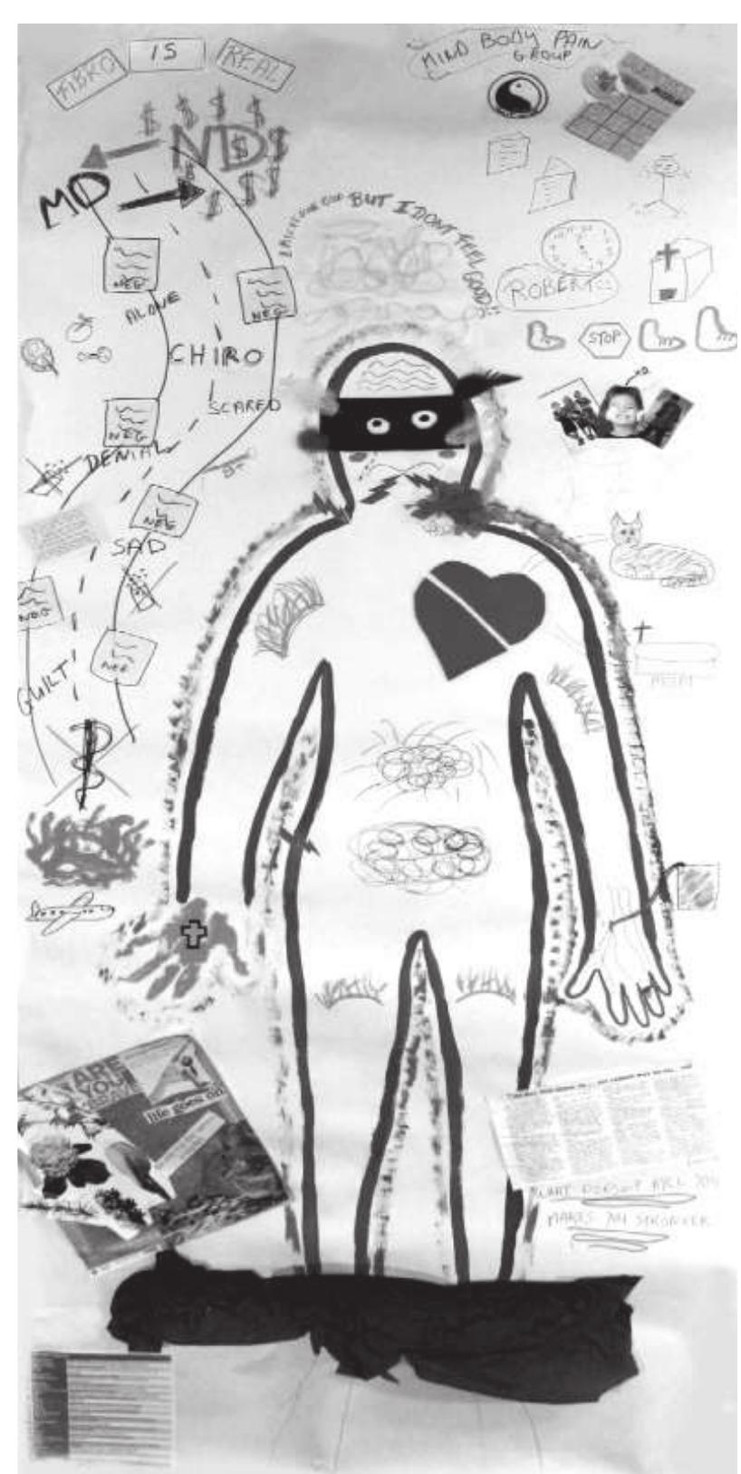 Anna’s body map is an example of a multi- media map created