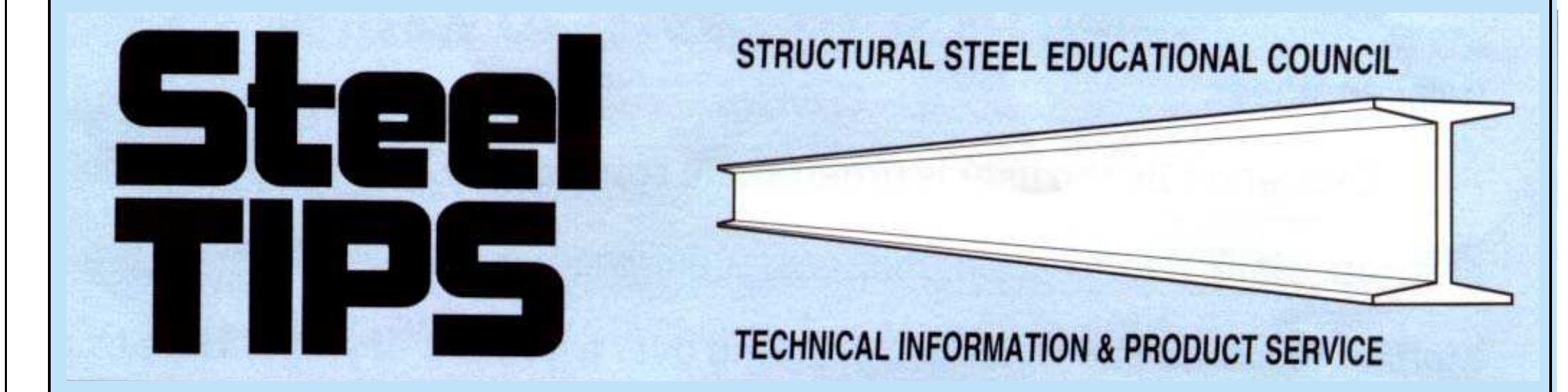Figure 1 - Design of Shear Tab Connections for Gravity and