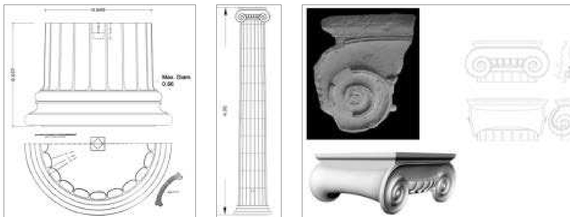 S. 12a-b-c. design of the interior greek ionic columns.