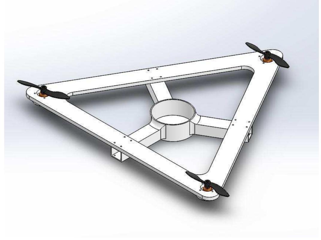 Tricopter isometric view figure 3 shows the final design