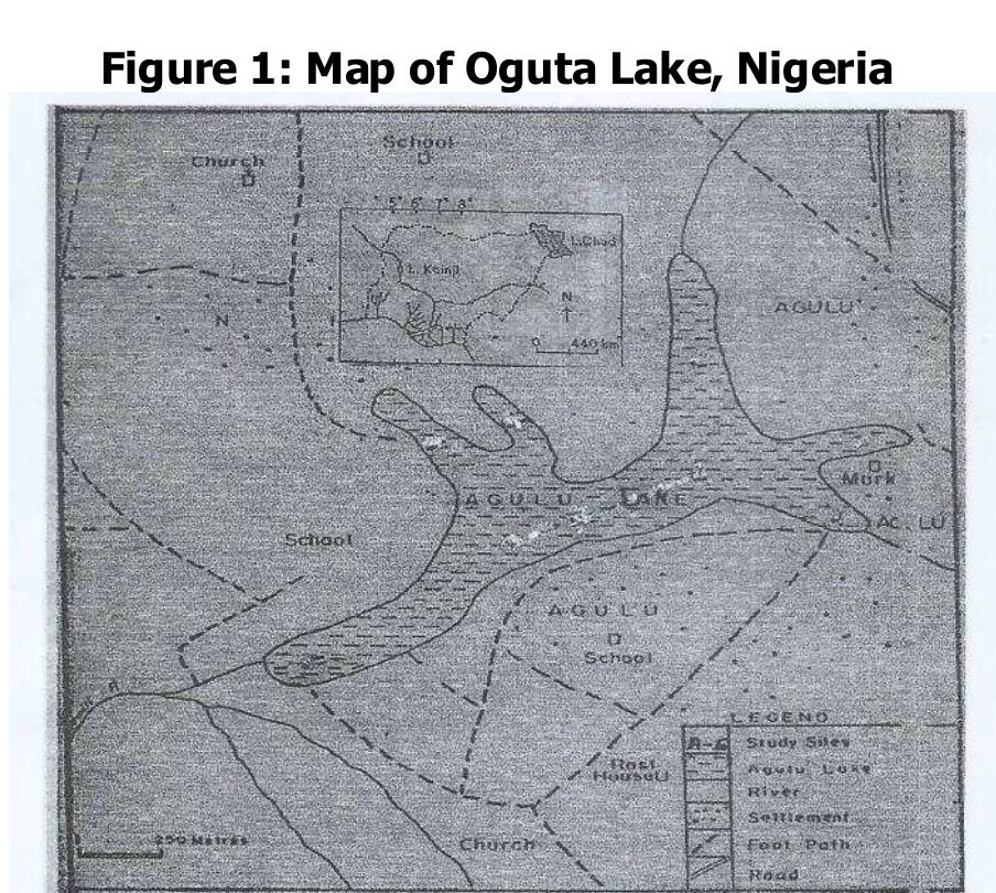 Map of agulu lake, nigeria