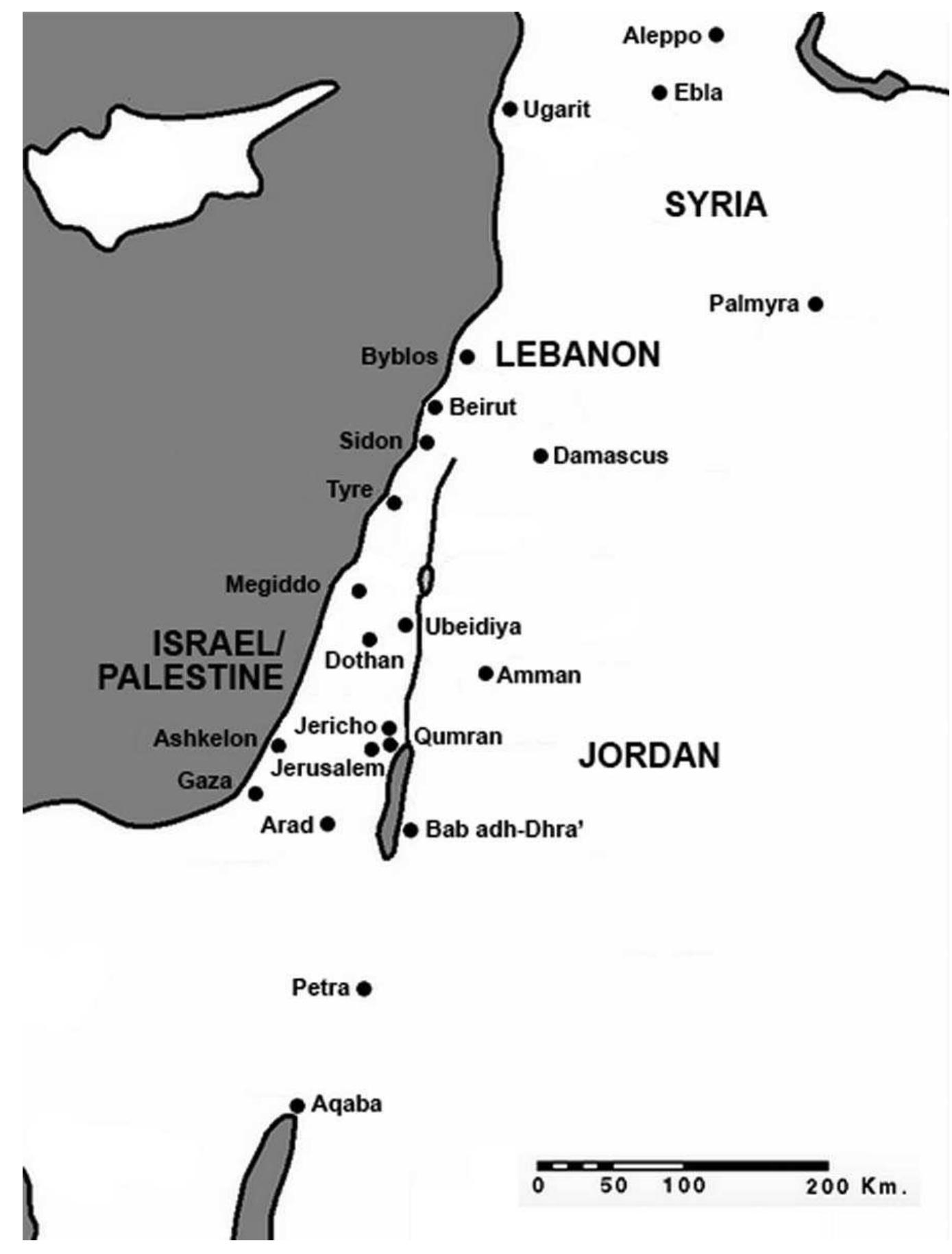 Map of the near east (southern levant)