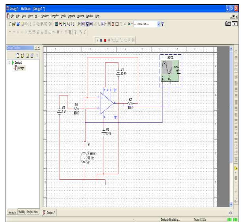 Simulation circuit schematic