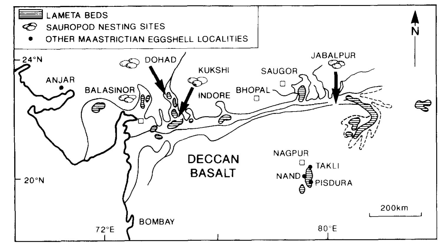 Outline map of the narmada region of central india showing