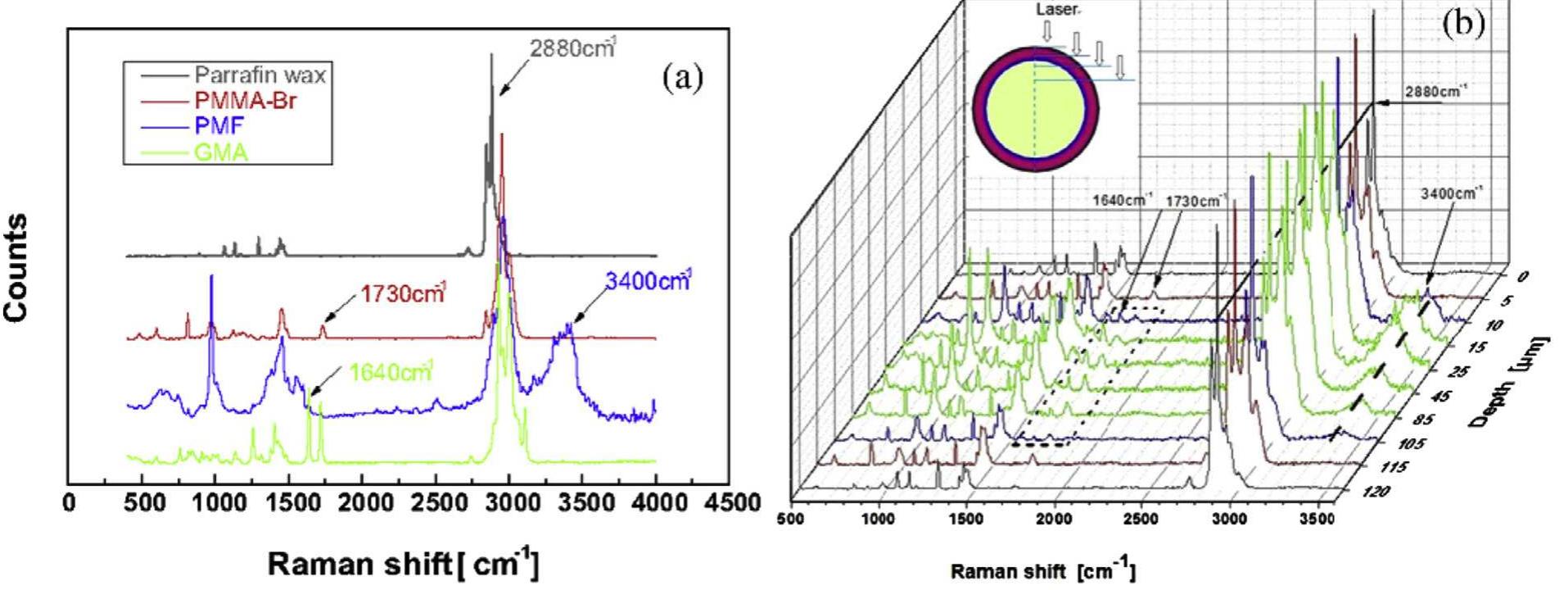(a — left) raman spectra of the substances used for