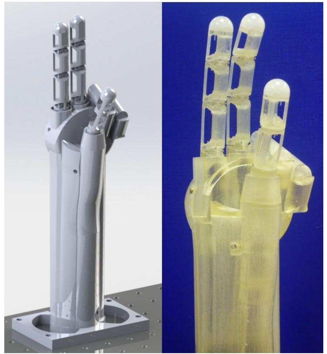 Progression of sma prosthetic gripper from the 3d model to