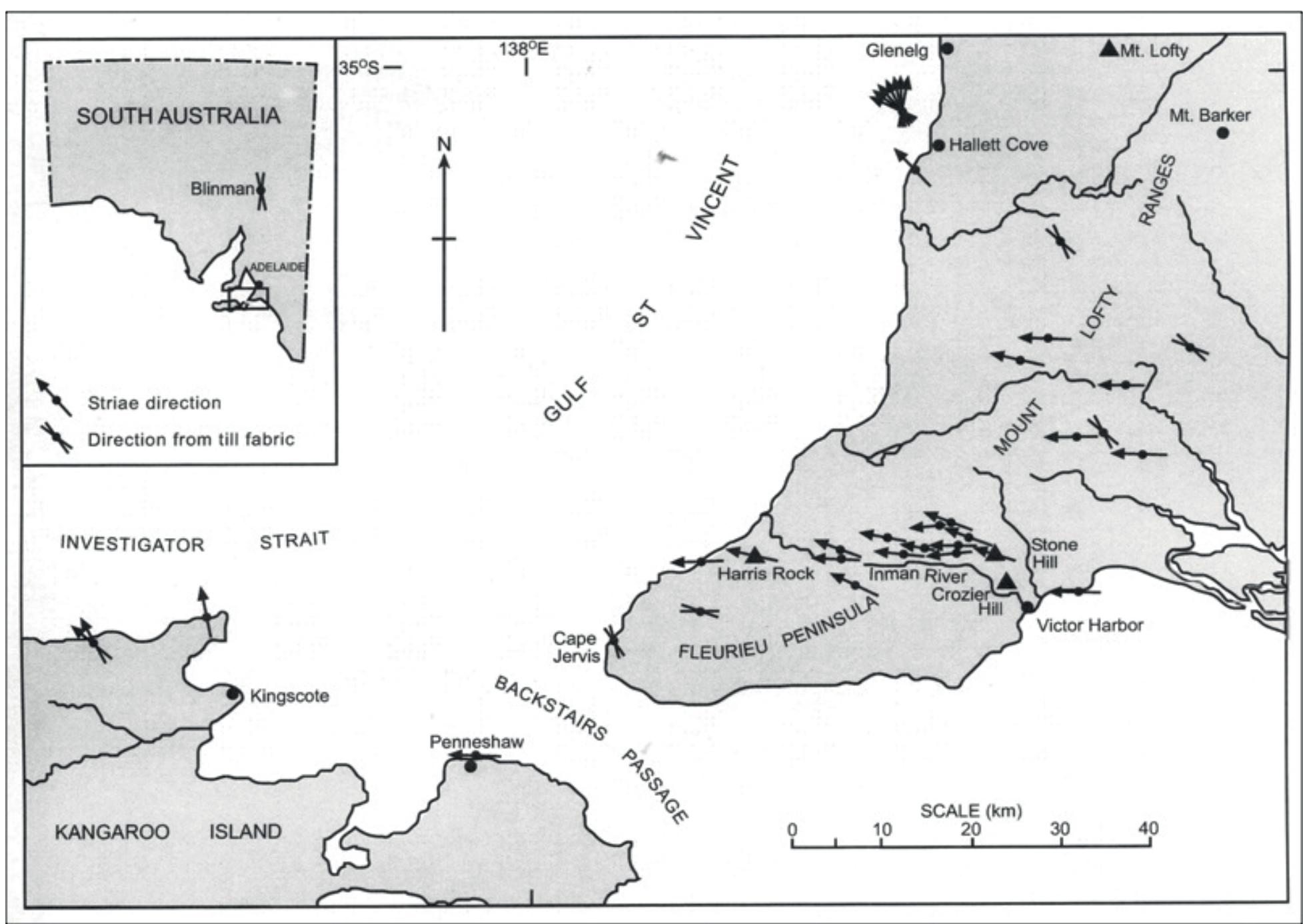12. map o f fleurieu peninsula and part of kangaroo island