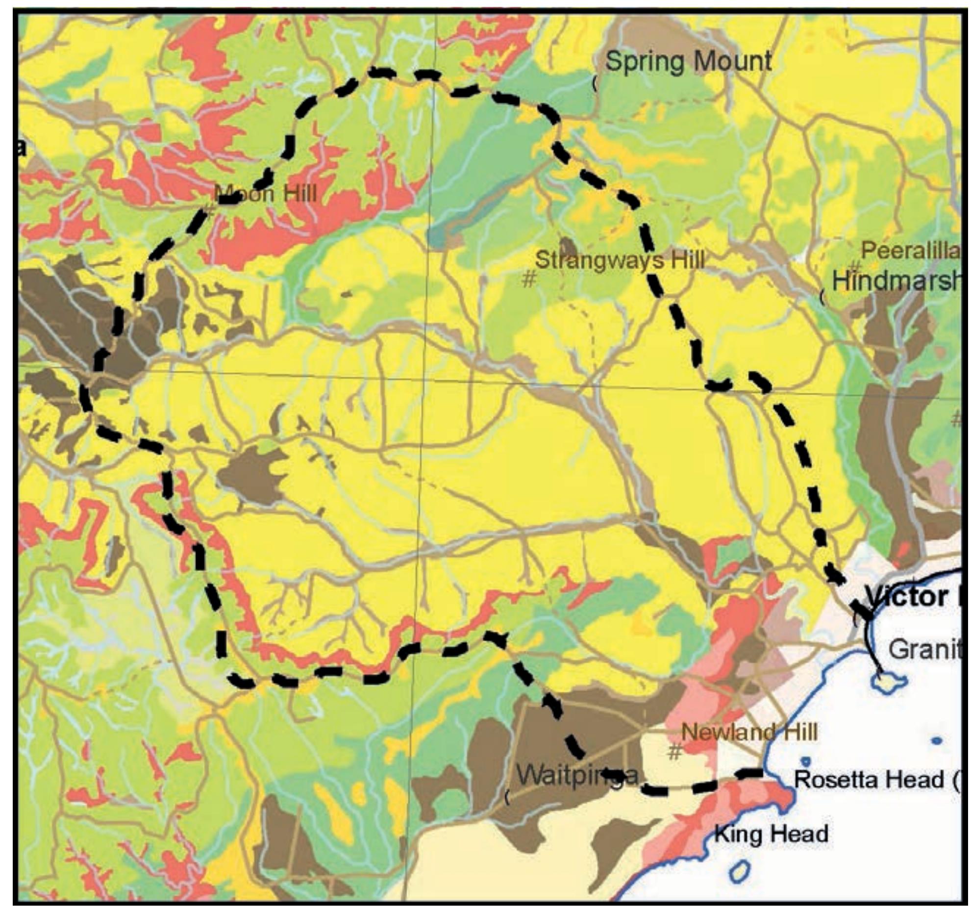 19. soil types in the inman catchment (naturemaps, enviro