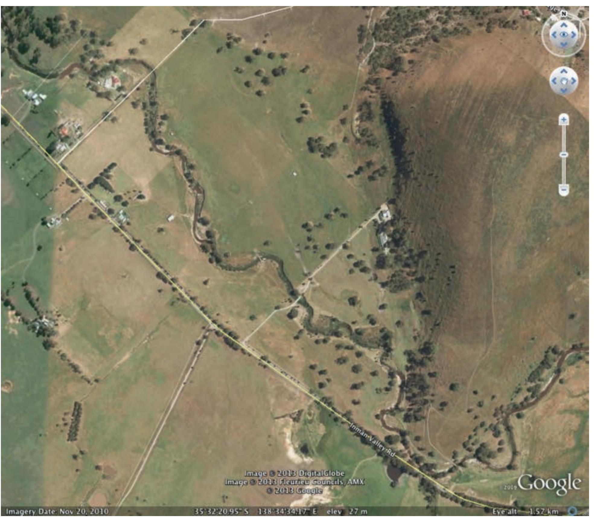 Photo 5.2. google earth image of the western side of crozier