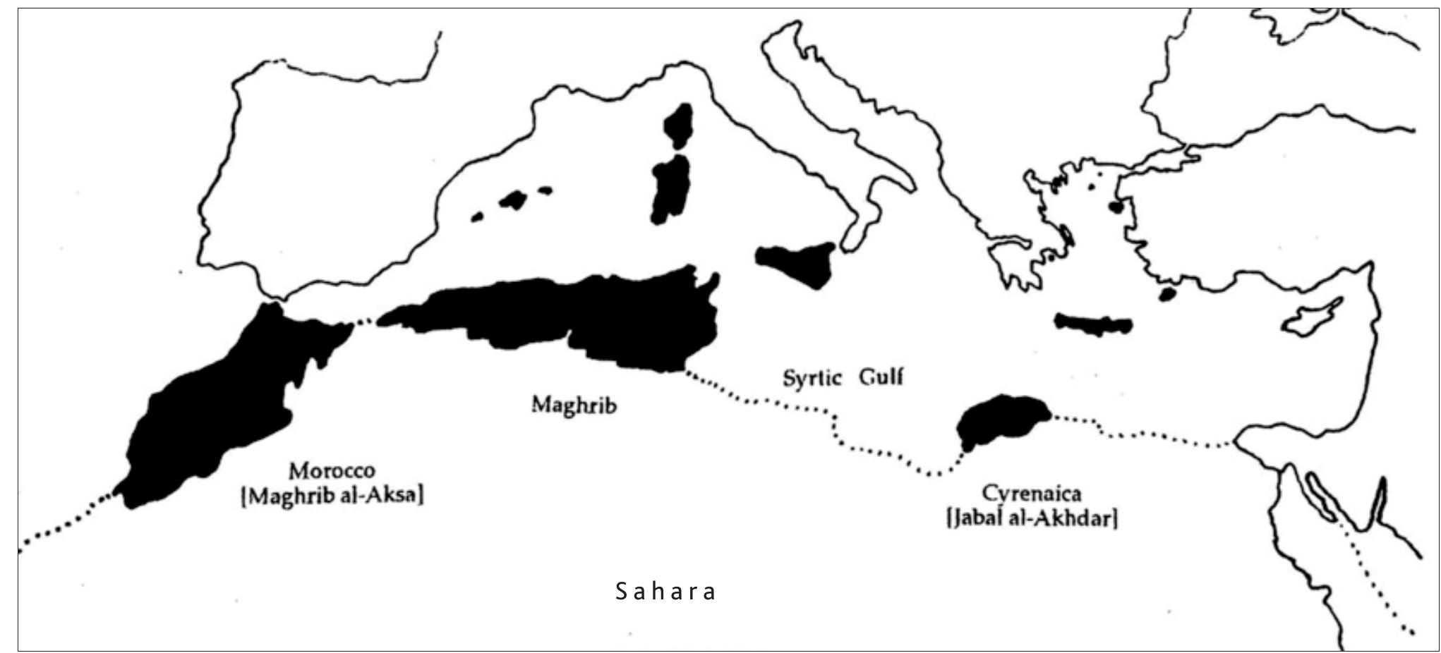 Plate 1 map of the mediterranean showing north africa as a