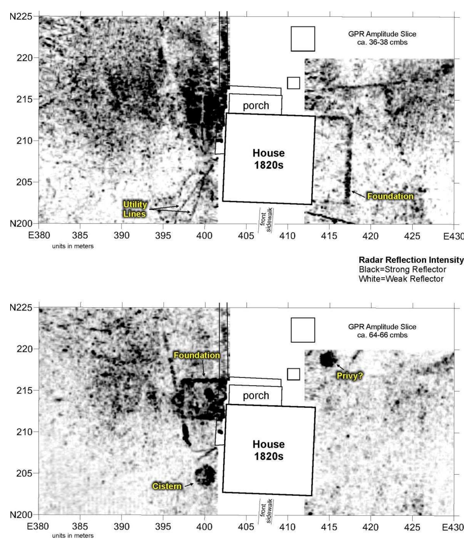10. examples of radar amplitude slice maps from the yard