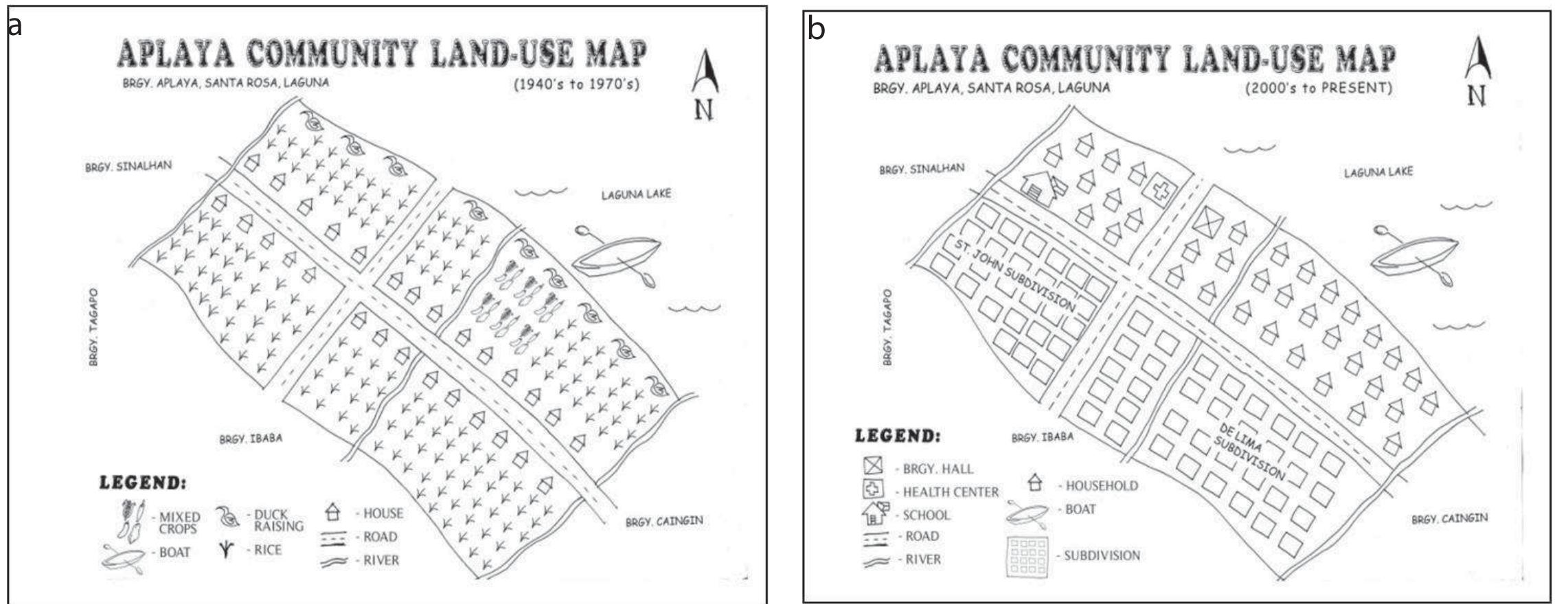 Community land use maps of brgy. aplaya in the 1940’s to