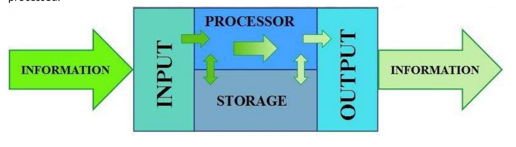 The diagram below shows the four components of a computer