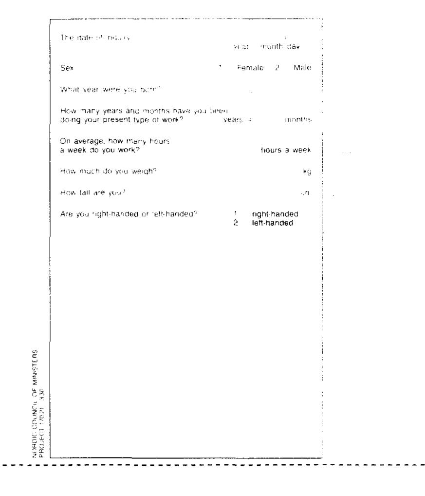 Figure 1 - from Standardised Nordic questionnaires for the