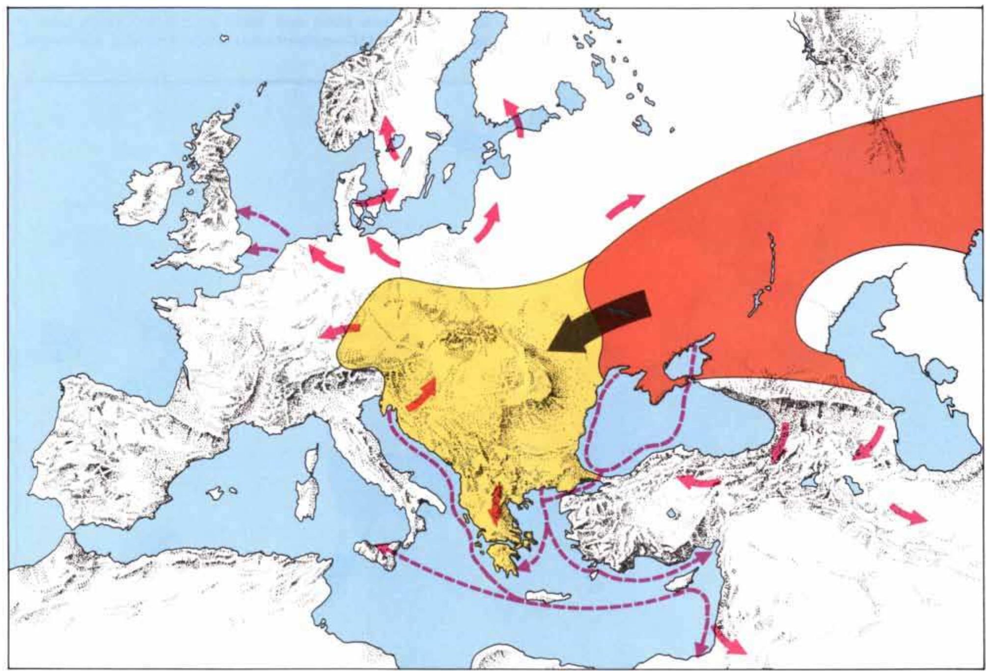 “kurgan invasion” hypothesis pictured the original indo-