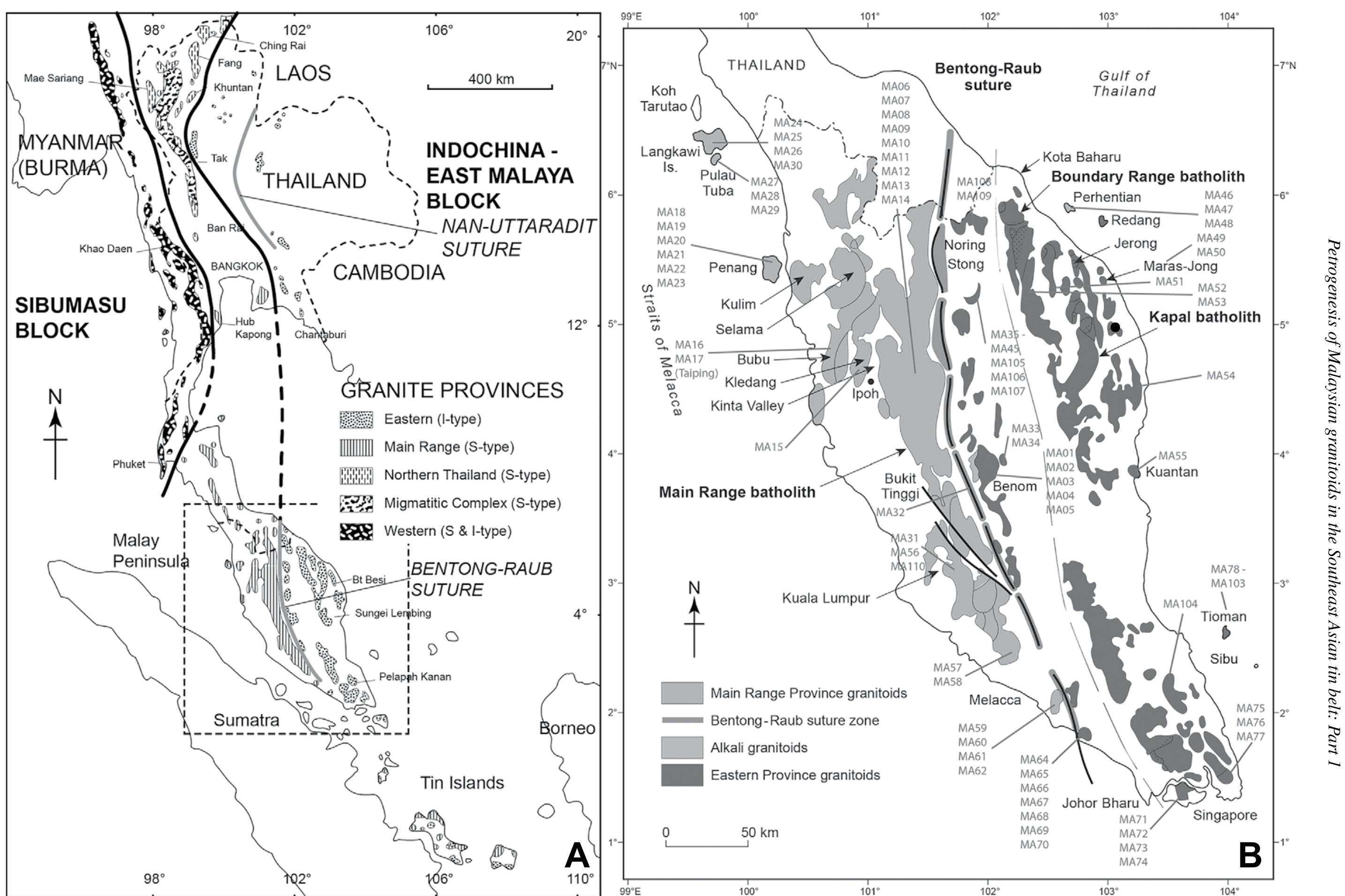 (a) simplified geological map showing the distribution of