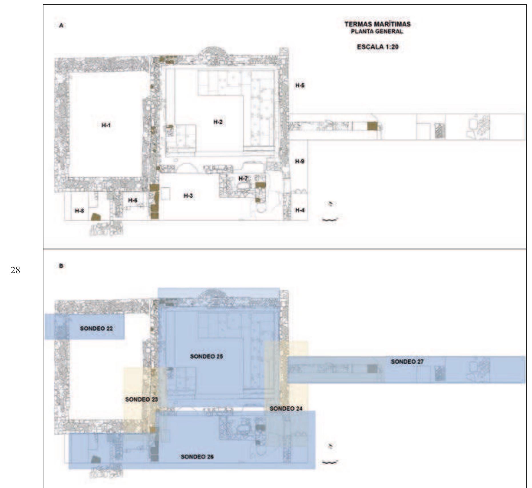 Ura 4. planimetria de las habitaciones excavadas del