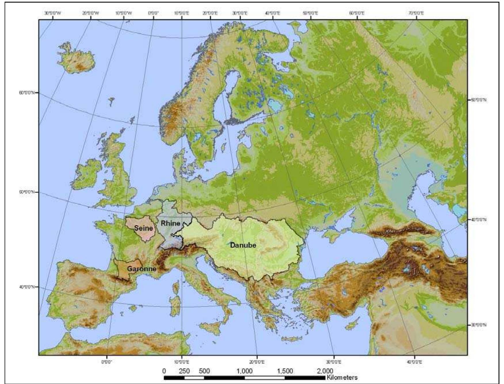 Map 1: overview of the geographical position of the river