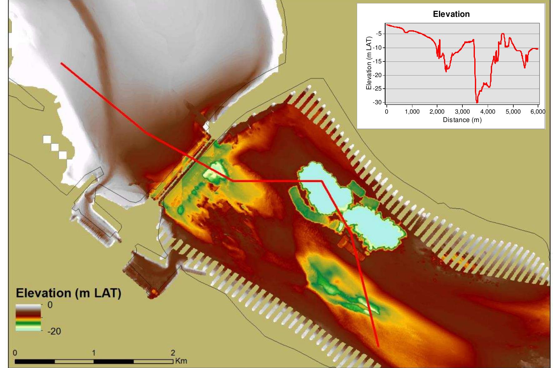 3 bathymetric map for the haringvliet estuary near the