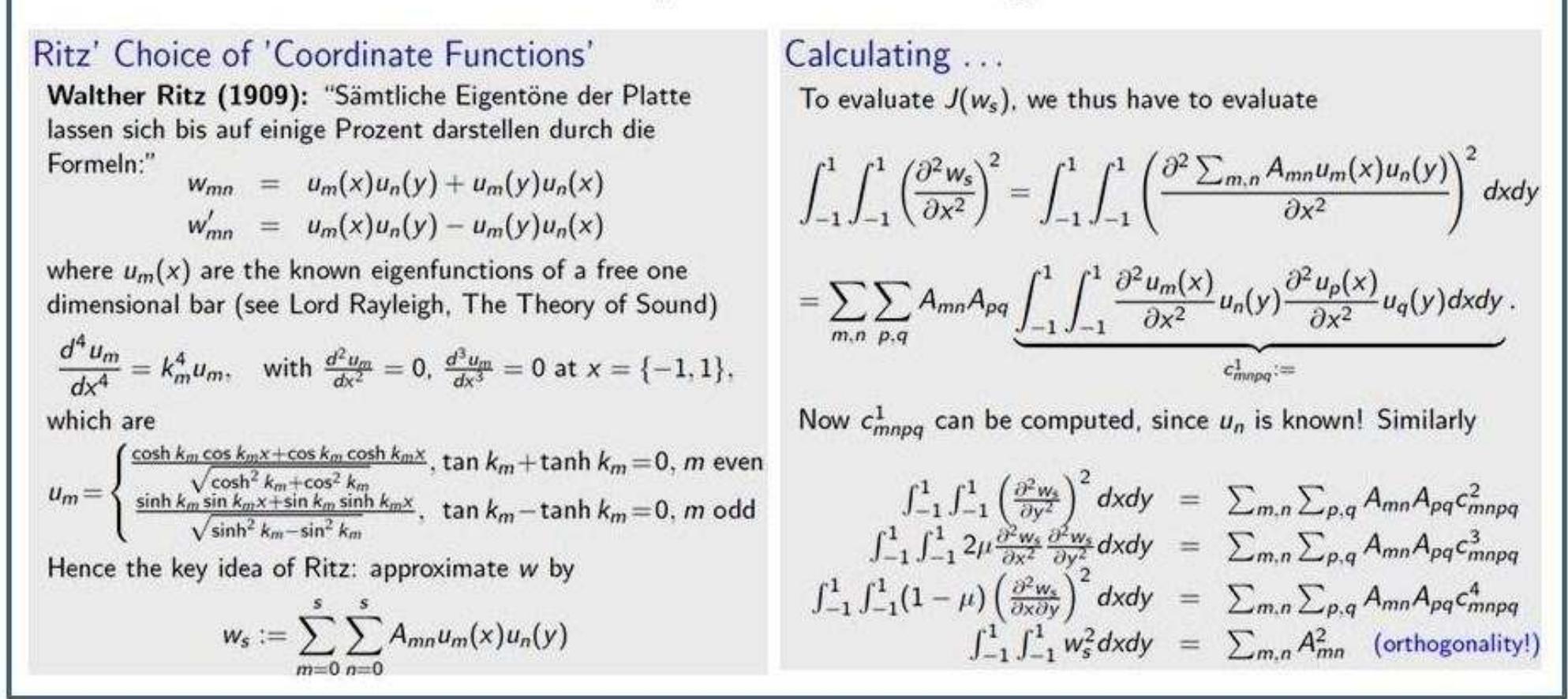 Walter ritz equations for eigenstates figure 2. part of the