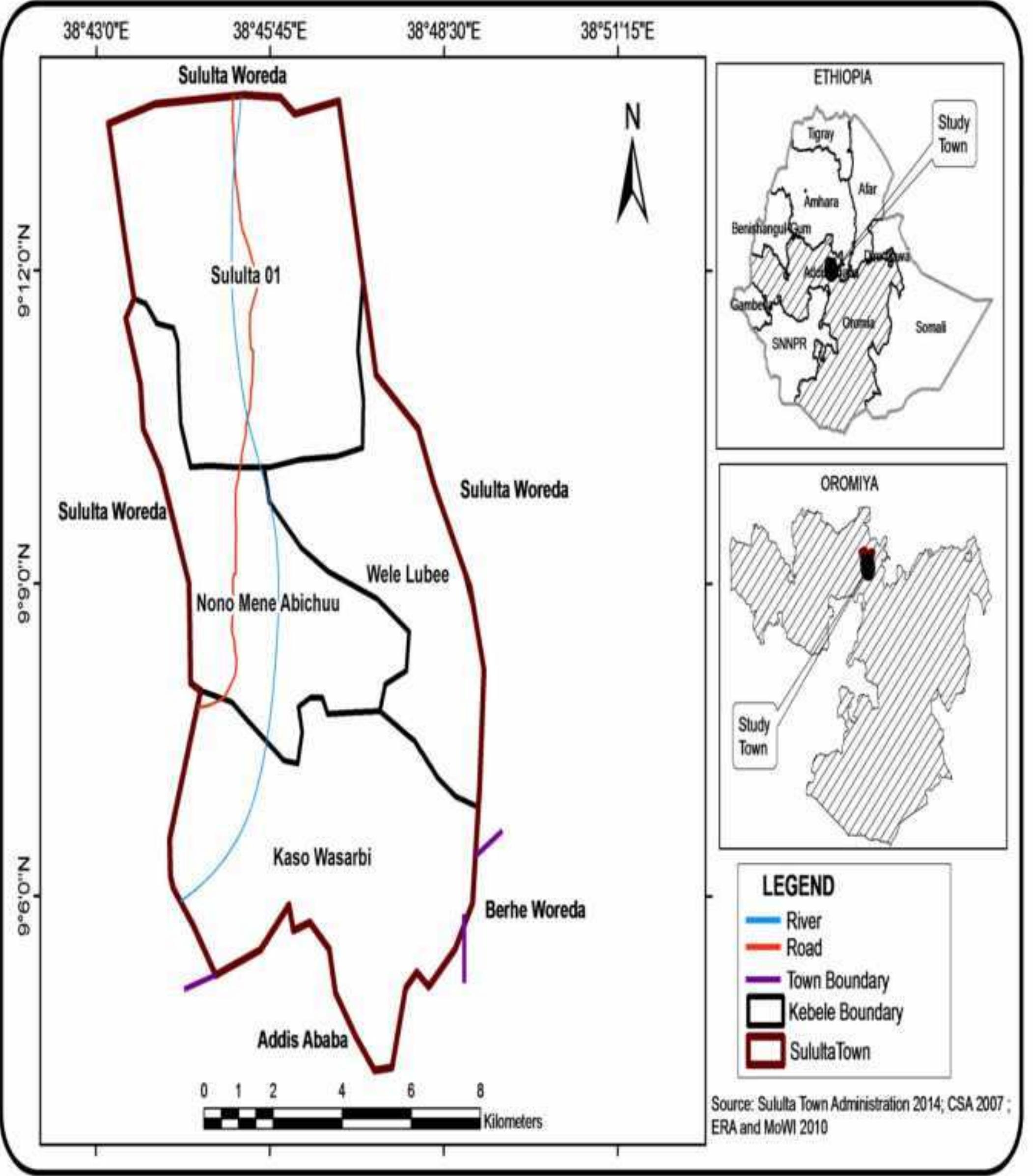 1 map of sululta town