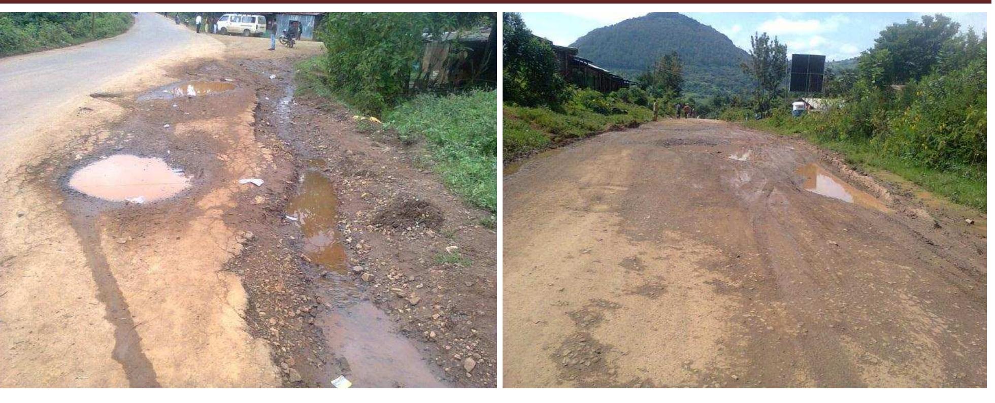 The road longitudinal and cross section slopes are almost