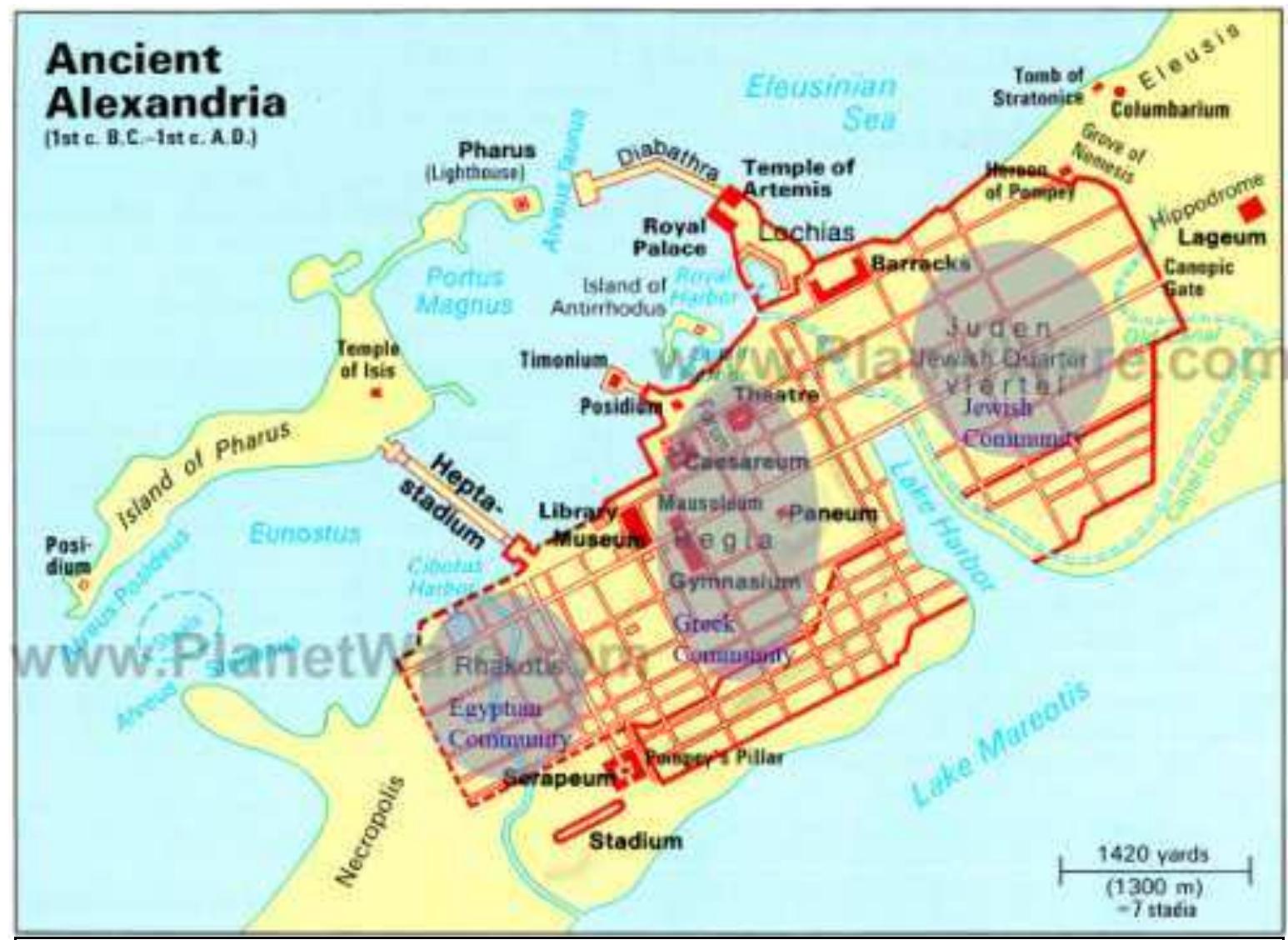 3 alexandria’s map showing the places of communities