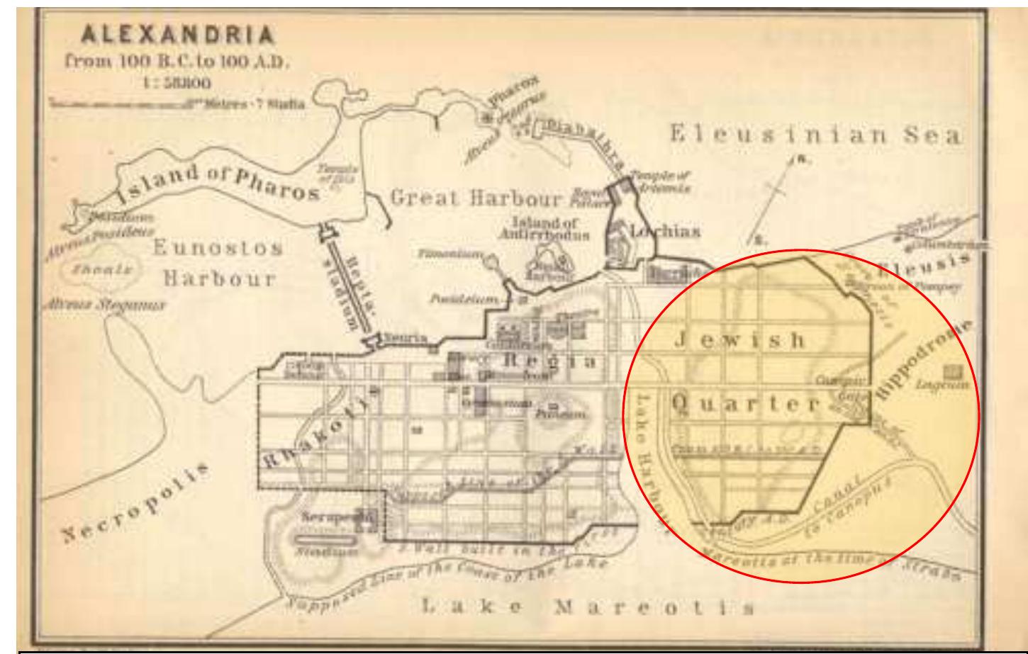 3 alexandria’s map showing the jewish foundation