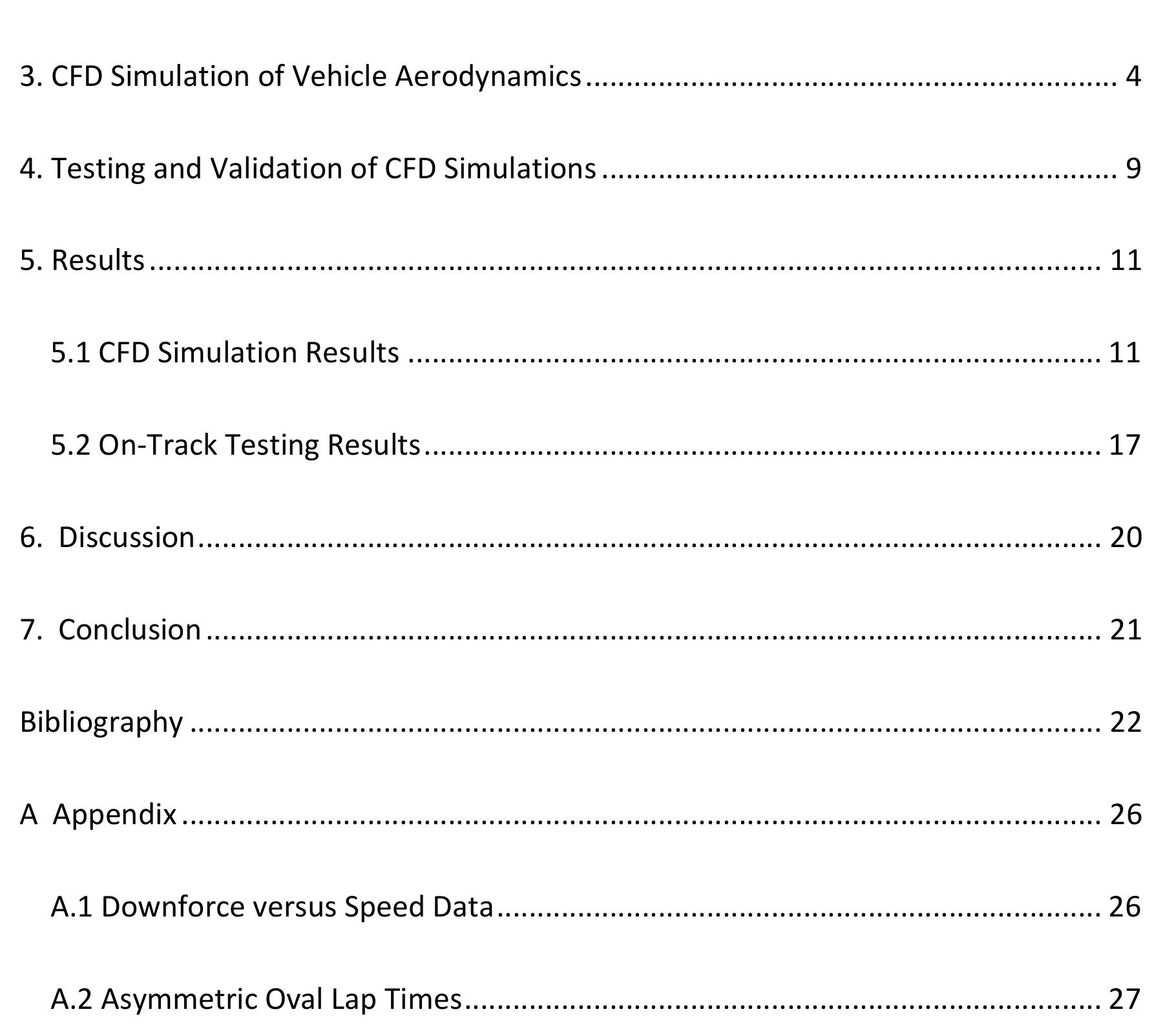 Table 1 - Aerodynamic Undertray Design for FSAE - Thesis