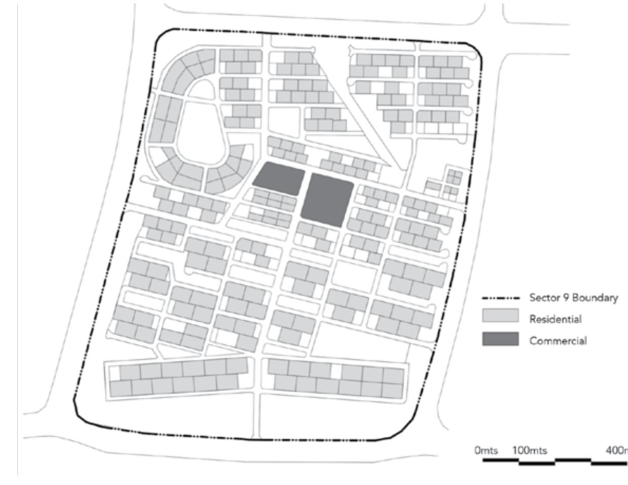 Source: adapted from layout plan for sector 9 and other