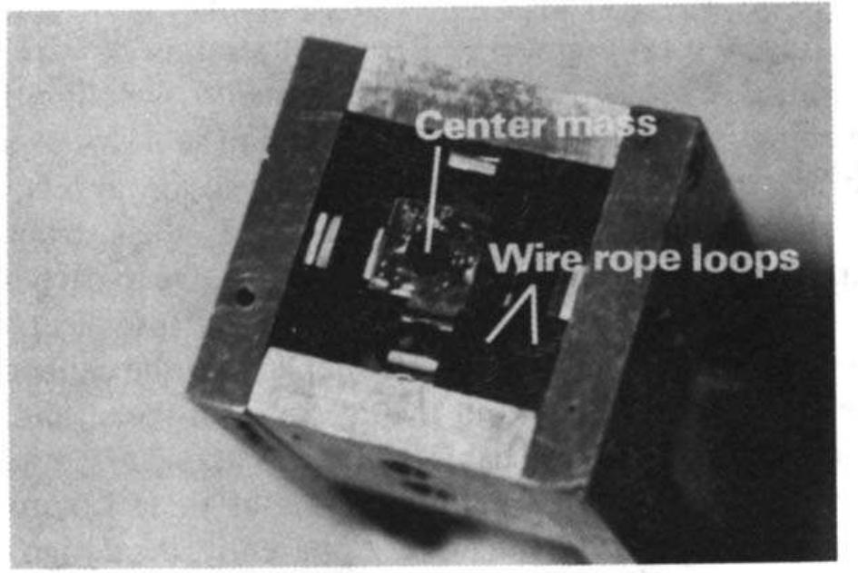 Wire rope isolator model.