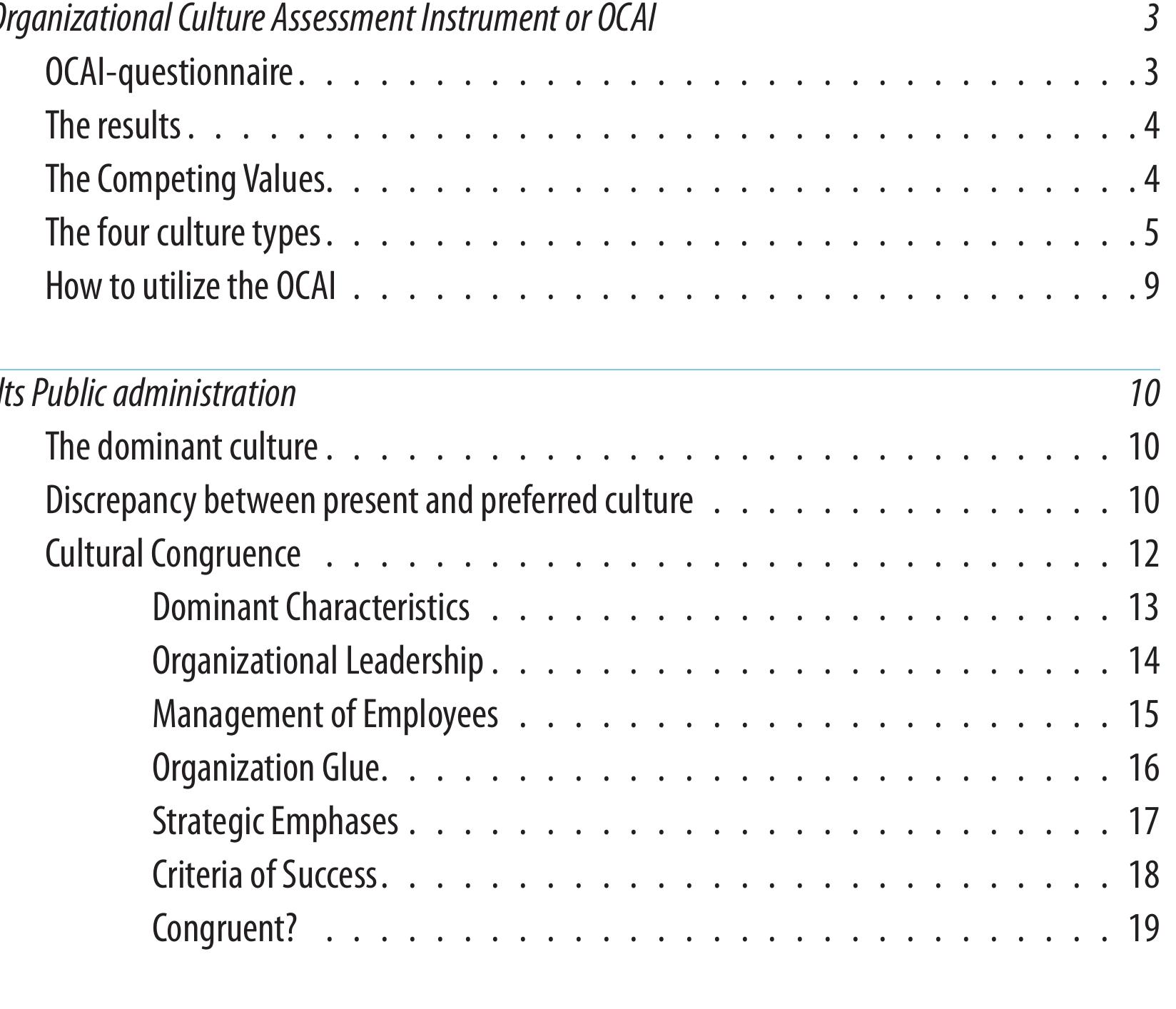 Figure 1 - Organizational Culture Assessment Instrument