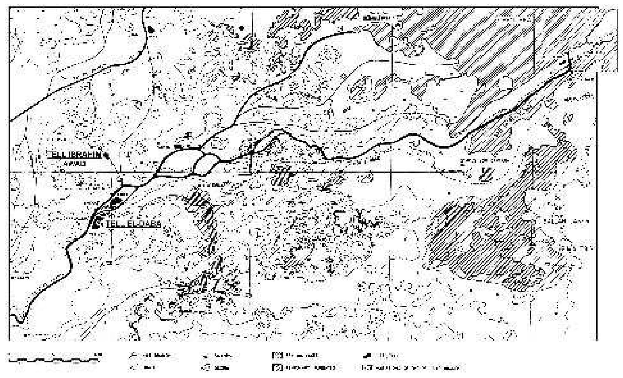 Map of the north-eastern nile delta, showing the sites of