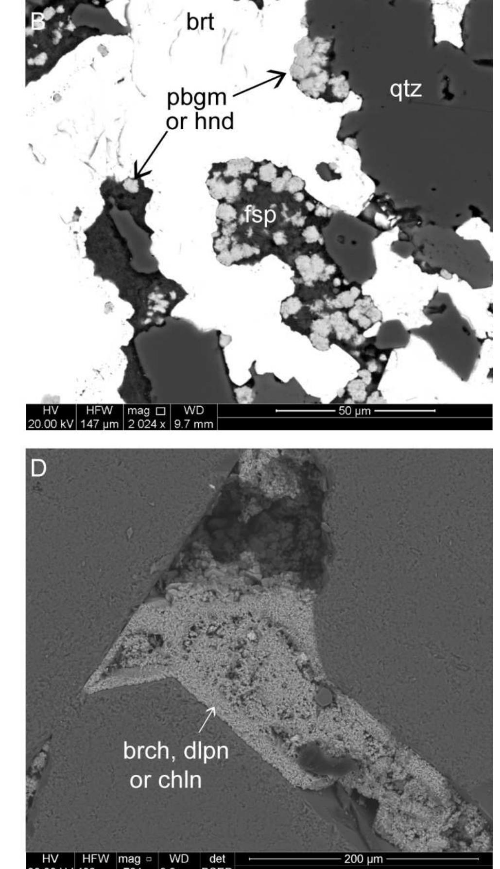 Figure 22 - Epithermal-style textures, brecciation, veining
