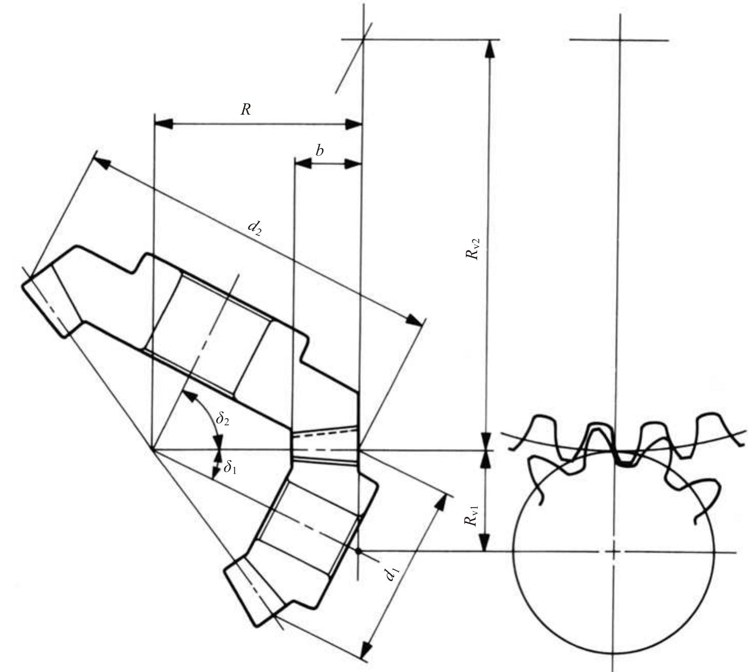 9 the meshing of bevel gears fig. 4.8 the reference cone