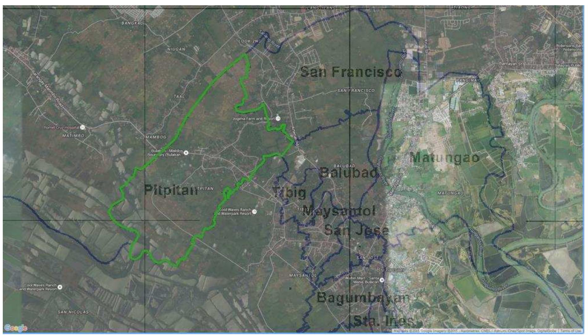 9. georeferenced barangay political boundary map provided by