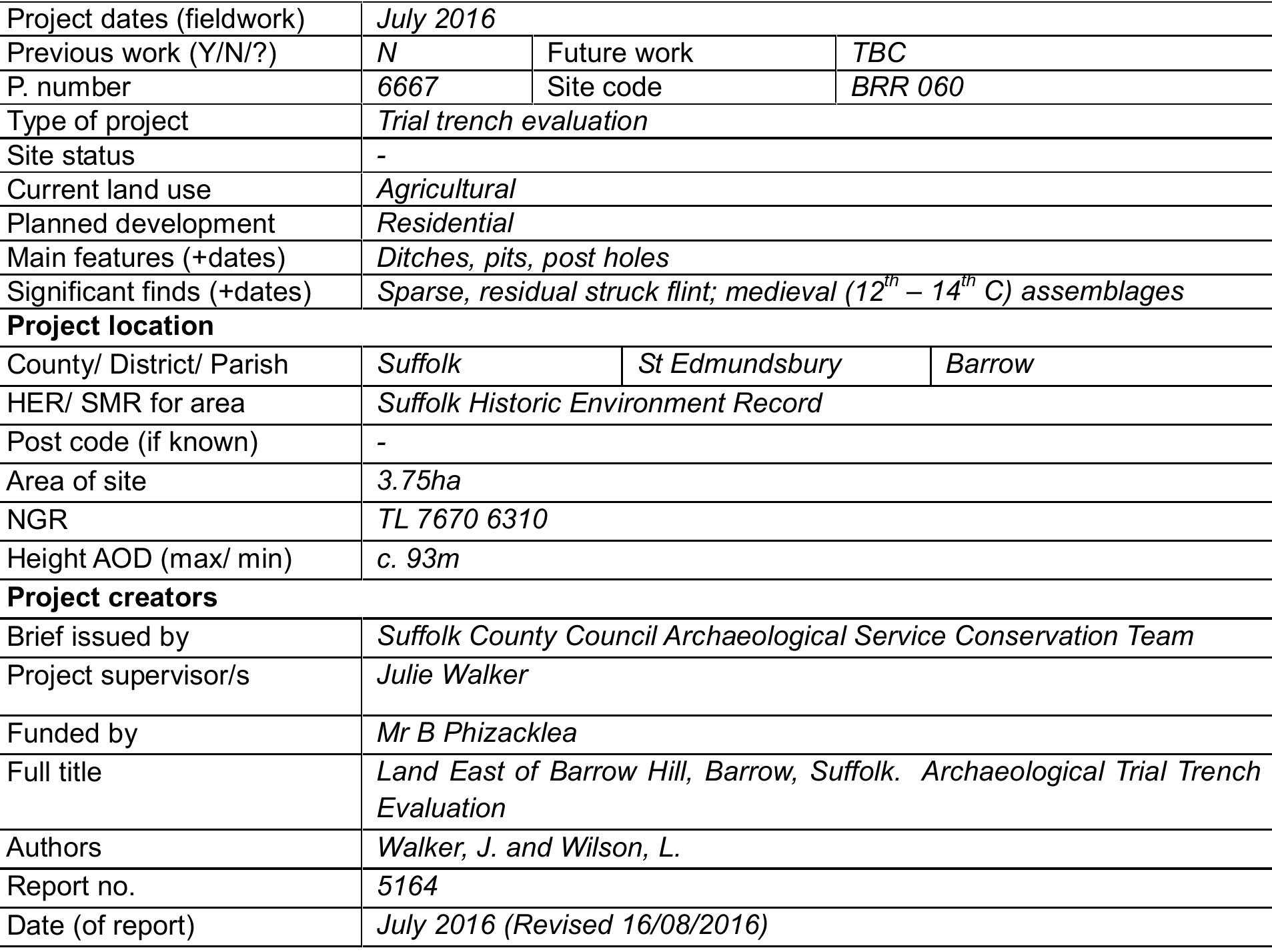 Trench 22 contained ditches f1003, f1005 and f1007. the