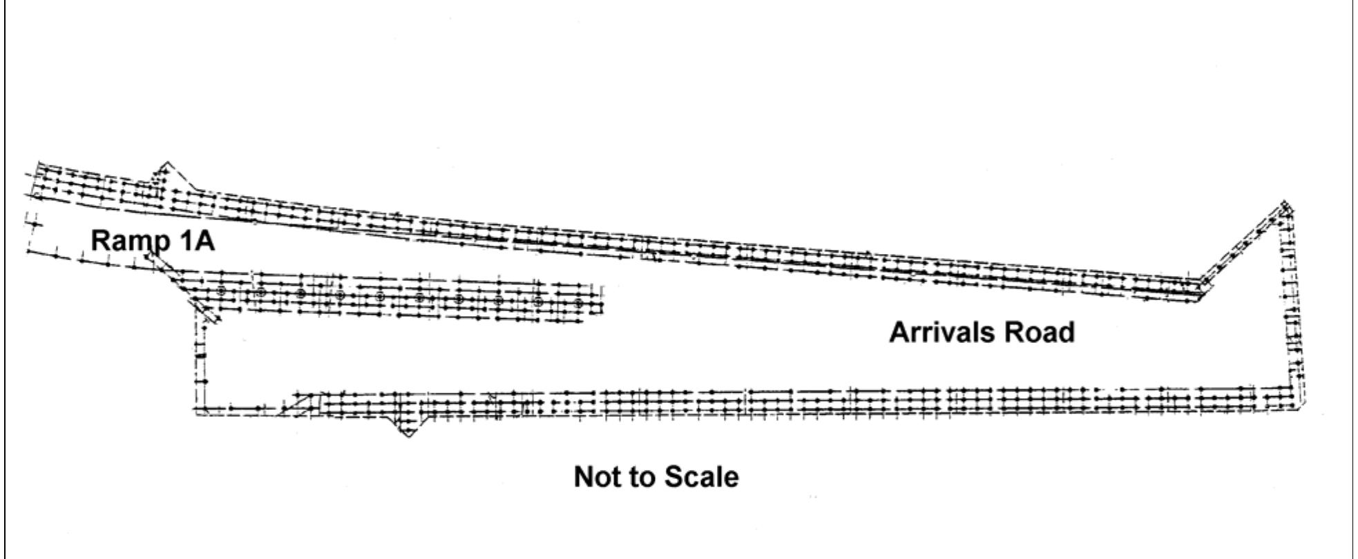 Site plan, piling layout for the arrivals tunnel at logan