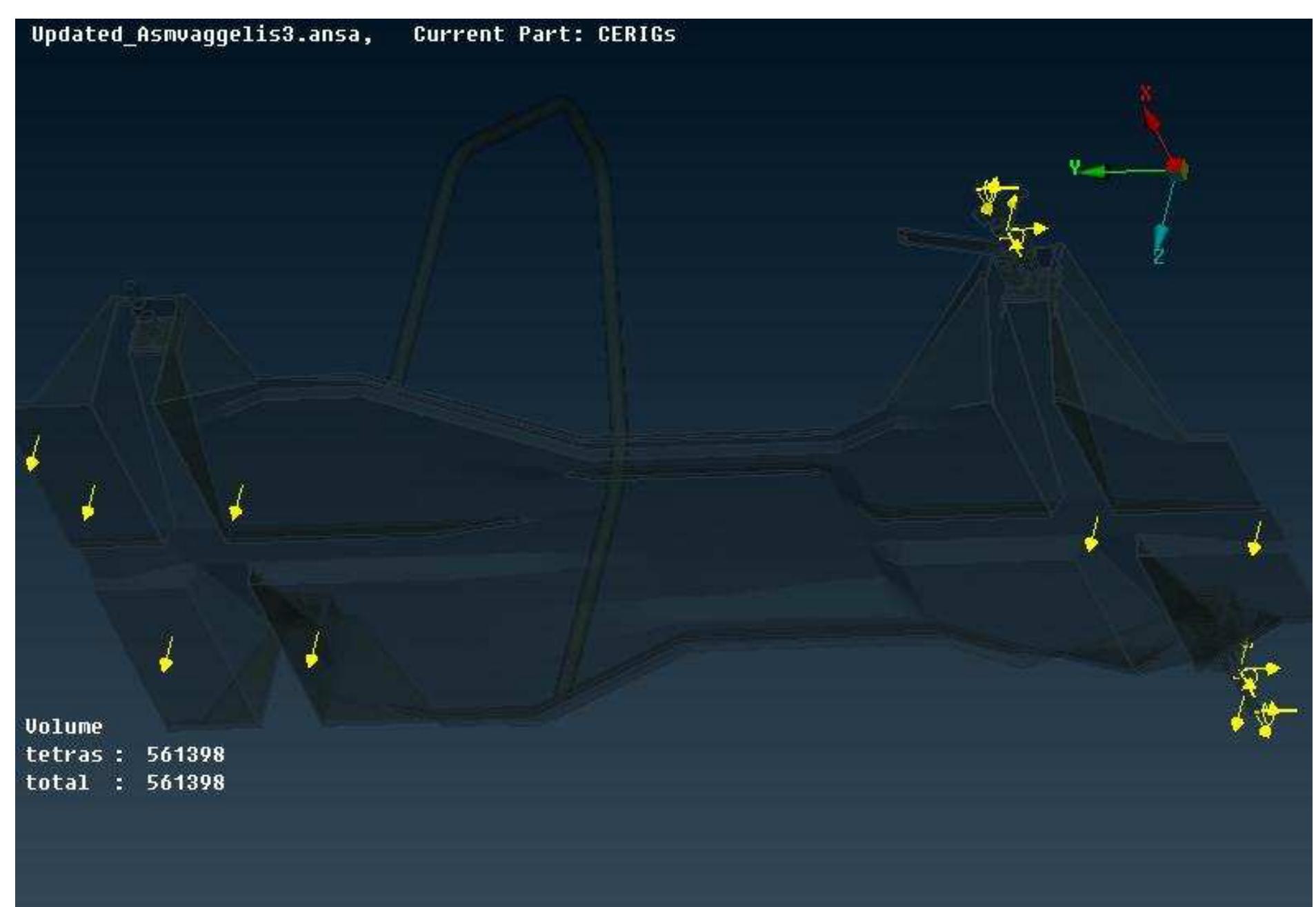 -58 front axle loads on the monocoque chassis (view 3)