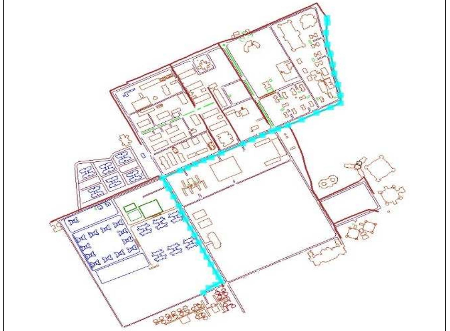 Svnit-surat map with the network layout deposition of sewage