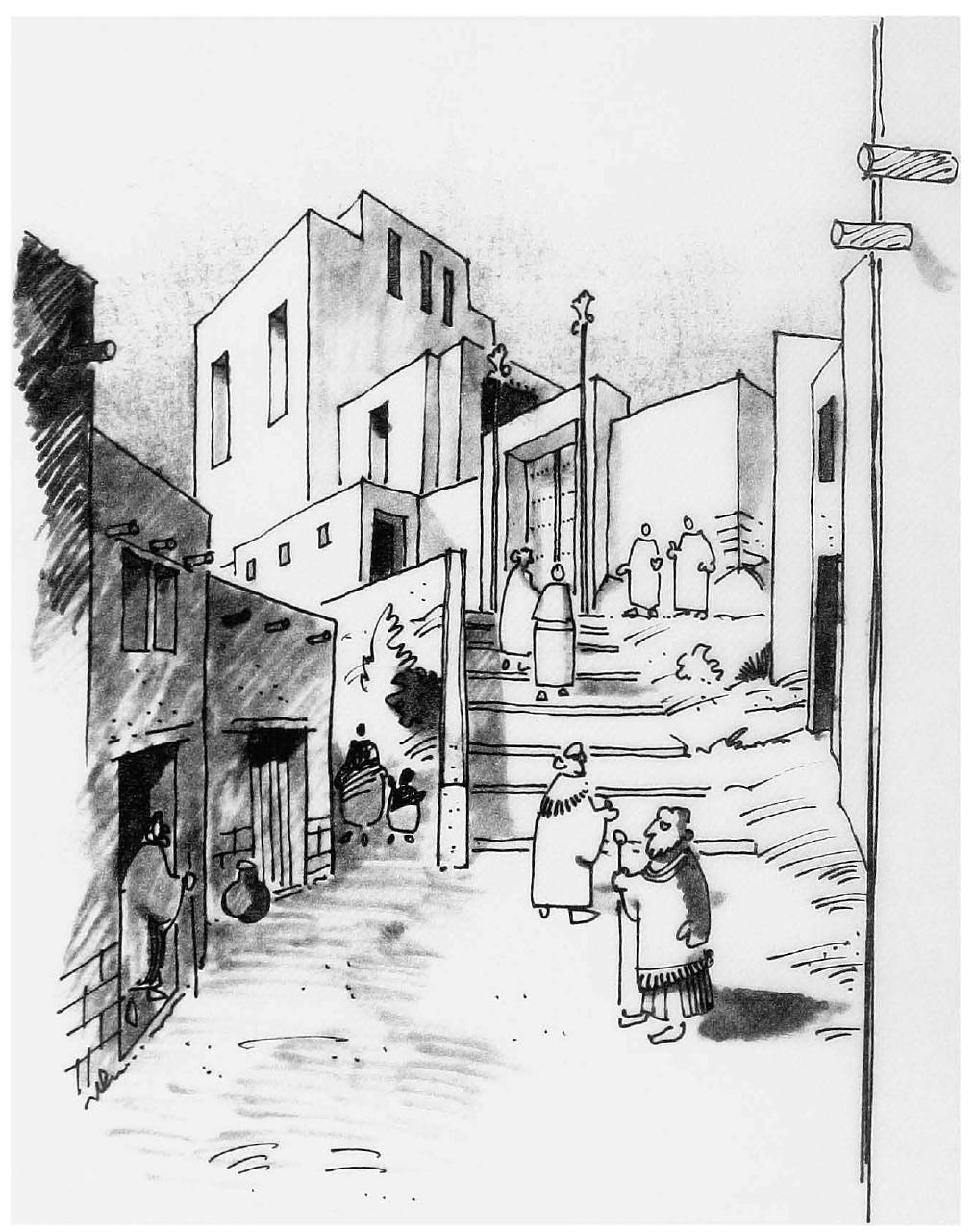 The temple of baal and its precincts, as viewed from the