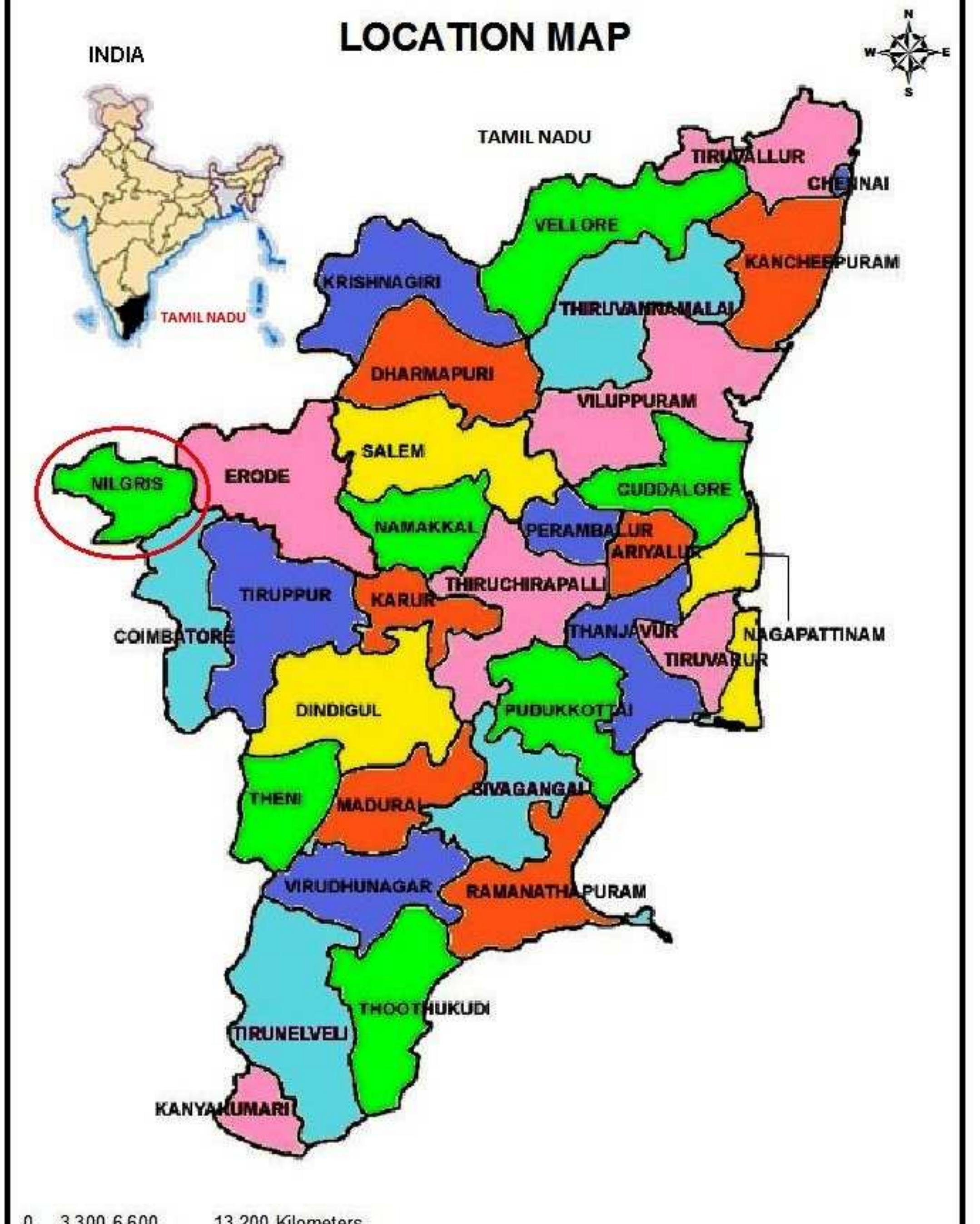 Figure 1 - Distribution of the Tribes in Nilgiris Maps