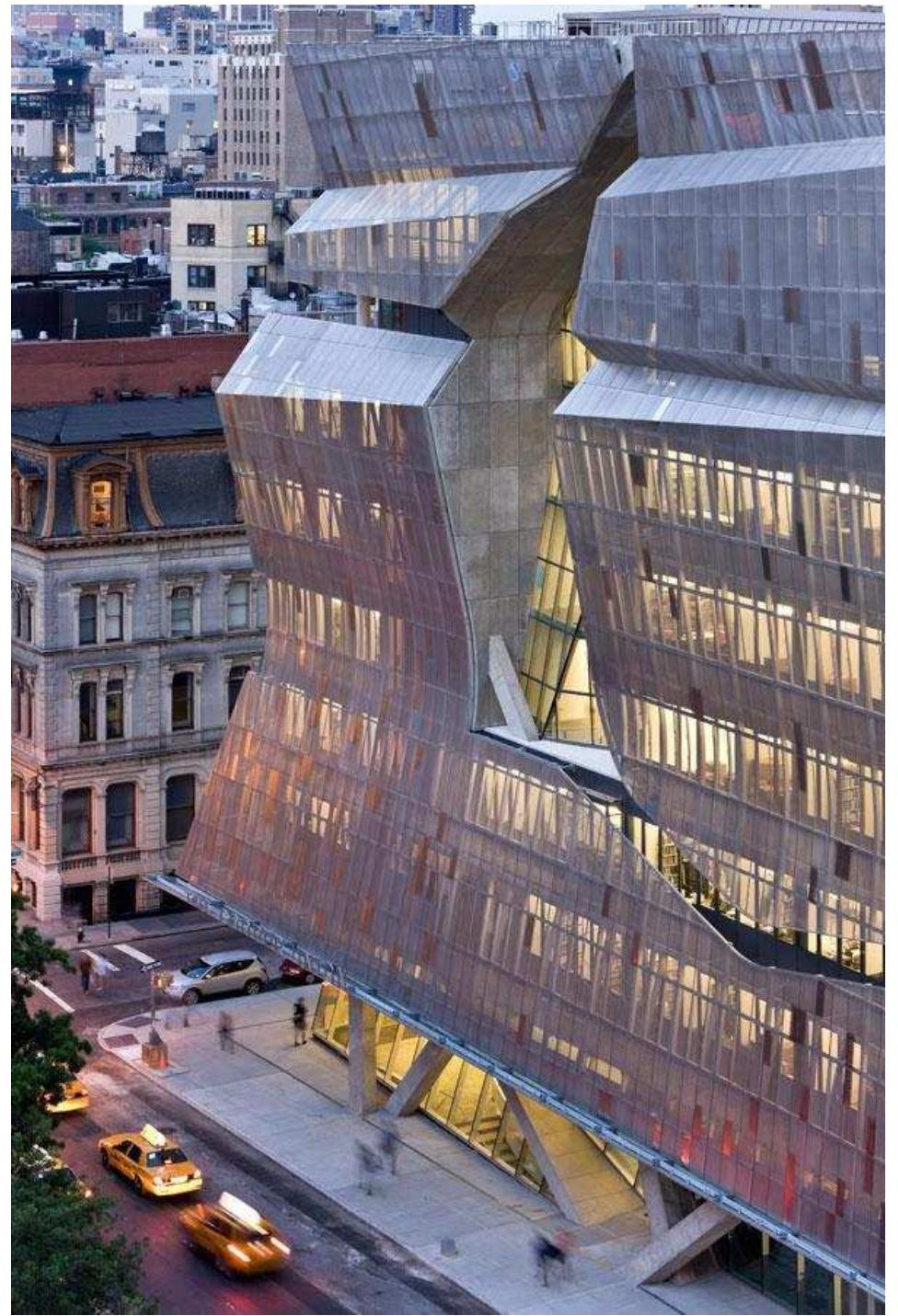 Morphosis architecture, 2000-2009 street, as if bulging over