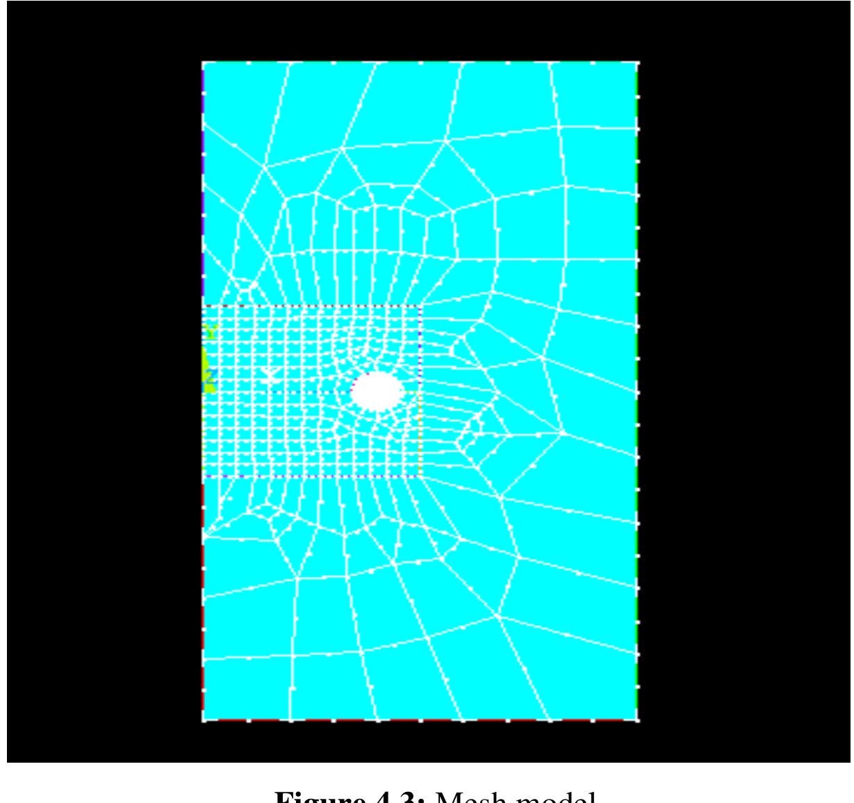 In model file dimension of edge crack plate is 100x50mm and