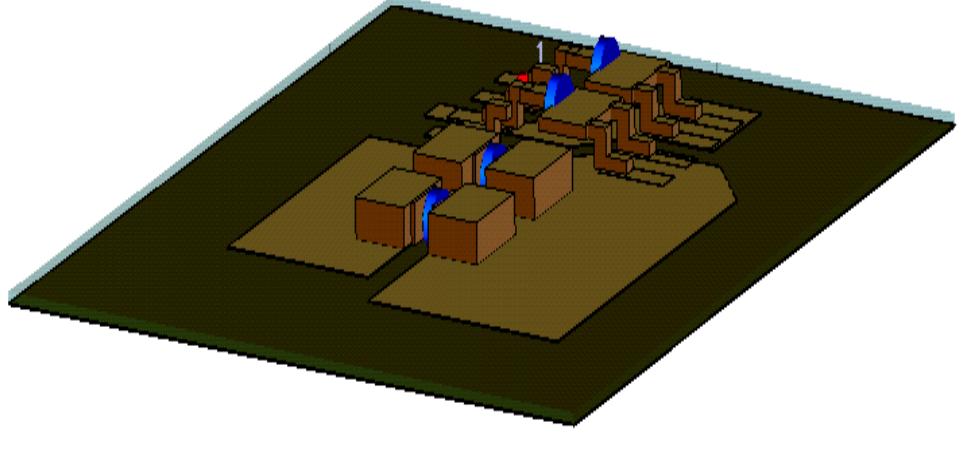 Decap-mosfet loop modeled in mws next, a 3d passive