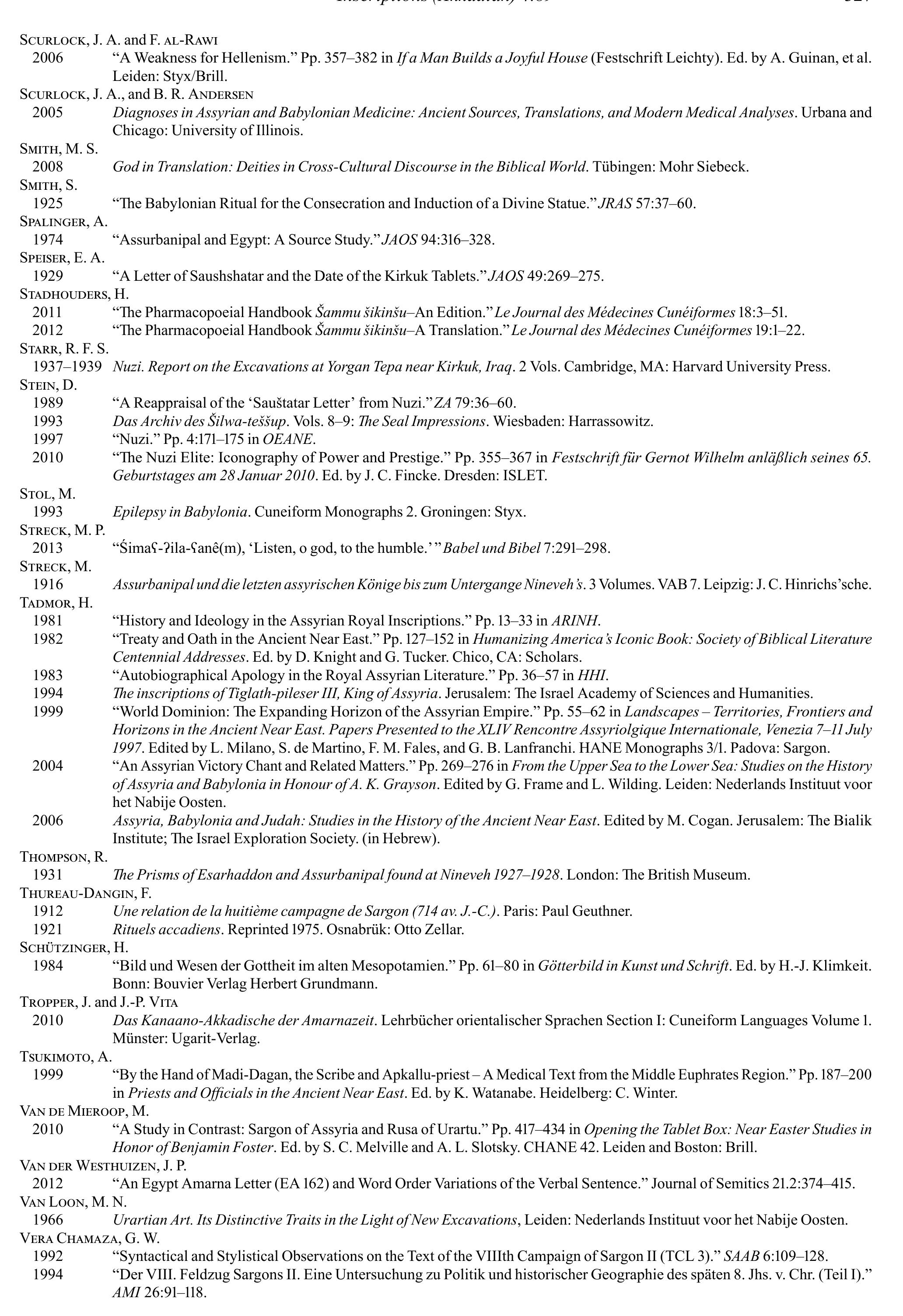 Table 12 - Sources from Tell Hariri (Mari): Context of
