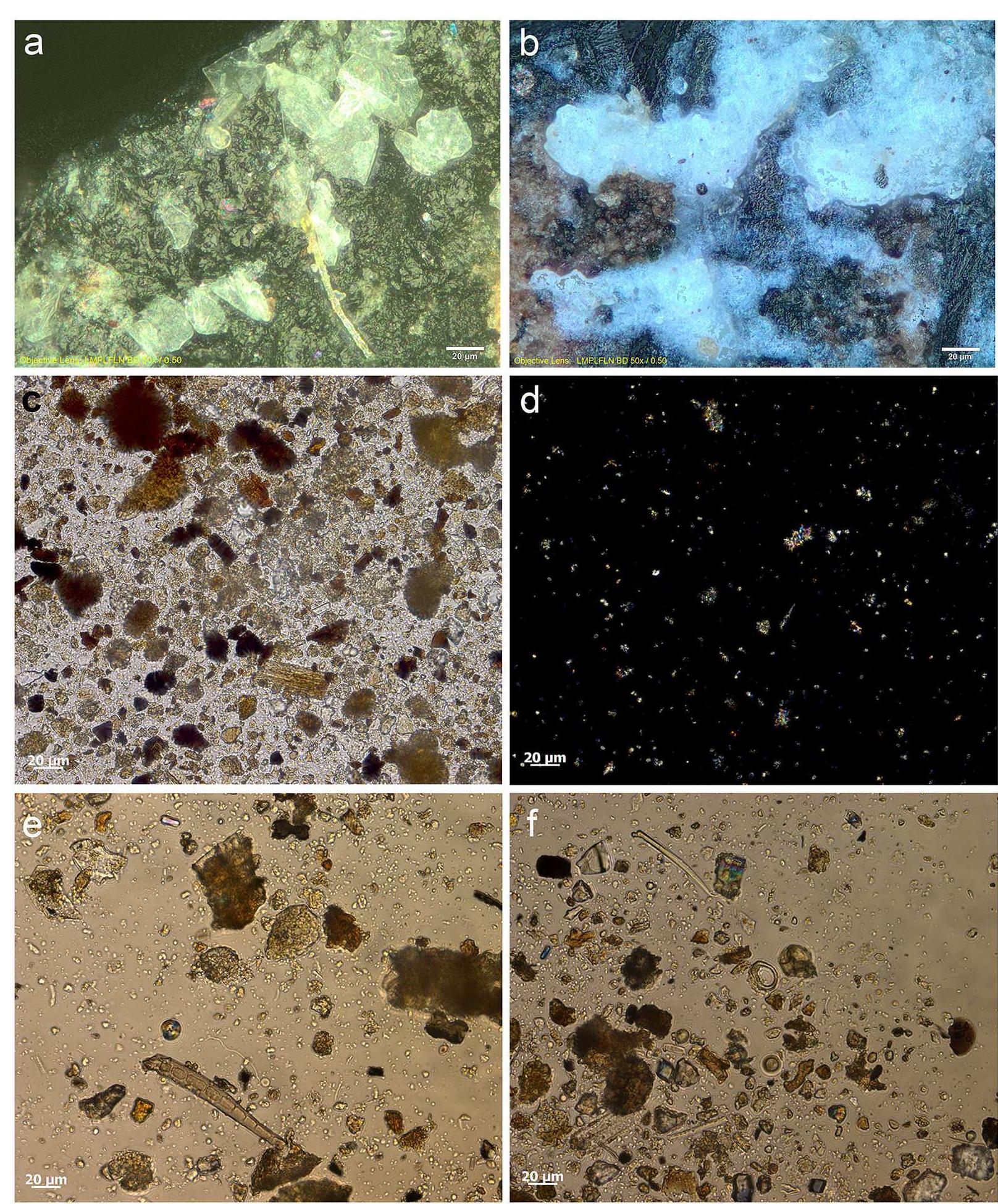 Examples of contamination and residues from associated