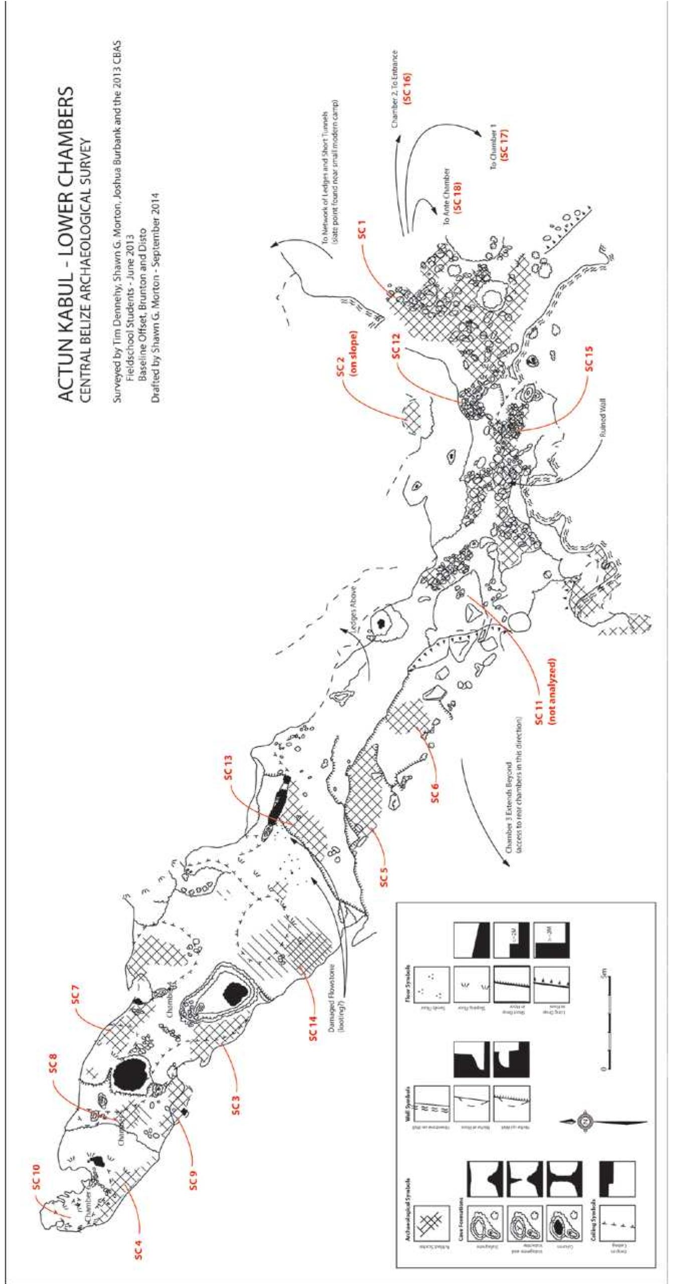 1. preliminary plan view map of the front sections of actun