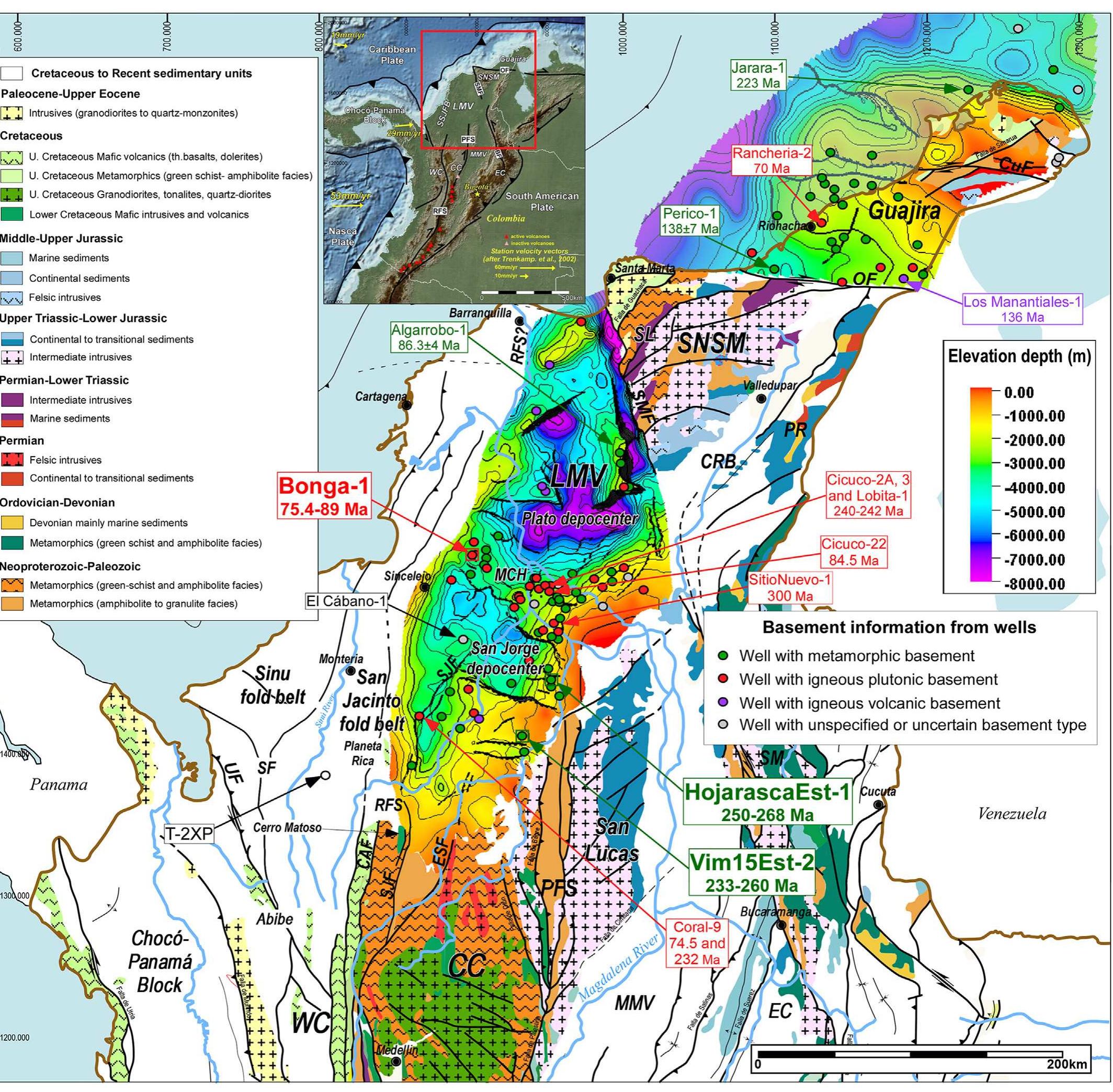 Geological map of northern colombia (gomez et al., 2007),
