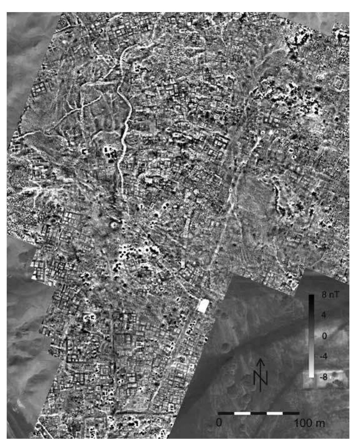 Tanis. magnetic map of architecture from the late period in